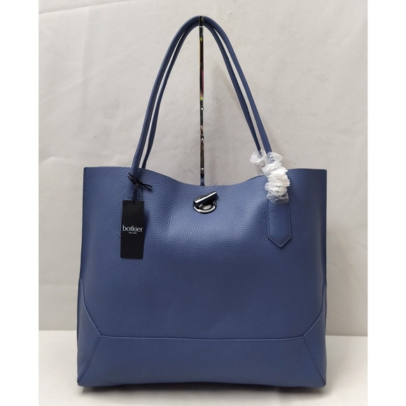 Botkier | Bags | Botkier Waverly Indigo Blue Pebbled Leather Large Tote ...